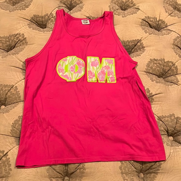 Comfort Colors | Tops | Hot Pink Phi Mu Tank | Poshmark